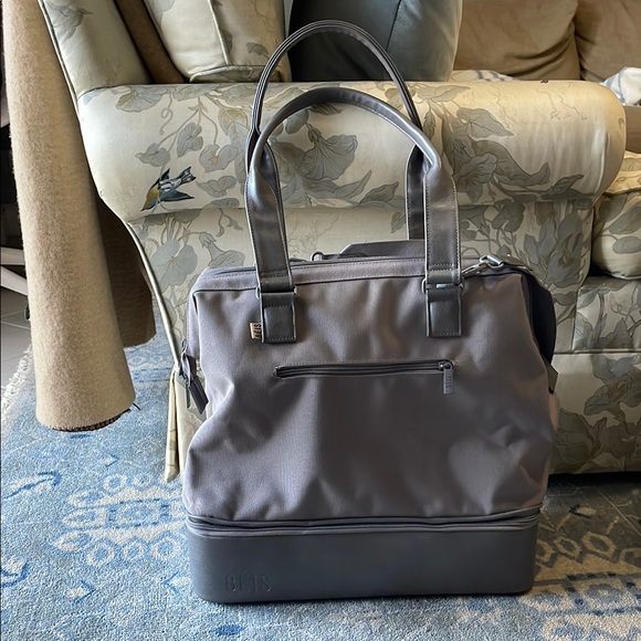 BEIS | Bags | Beis The Convertible Mini Weekender In Grey | Poshmark